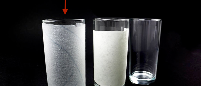 Laser Special Effects on Glass Using a Paper Towel