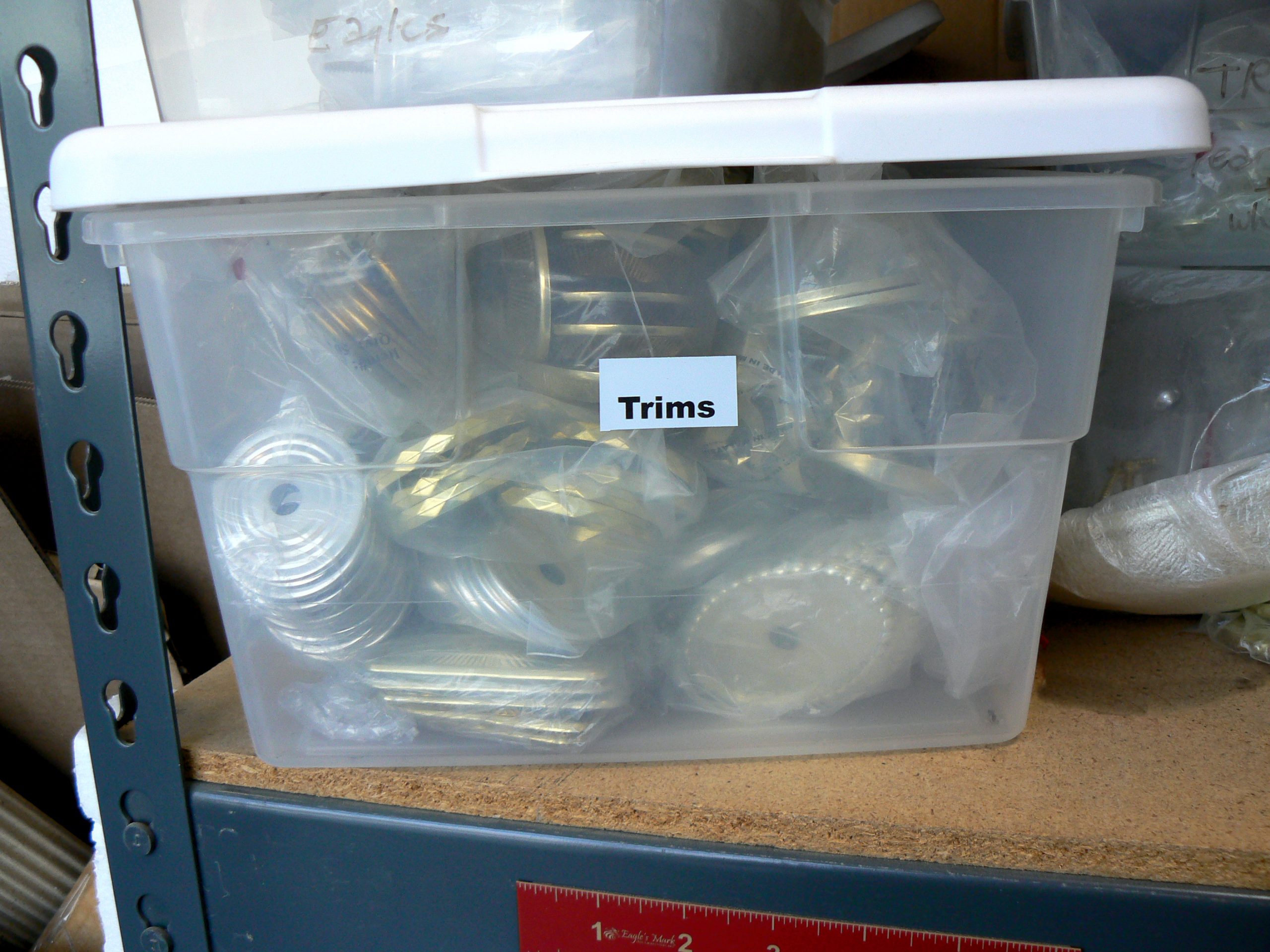 Storage Solutions for Engraving Materials and Trophy Parts