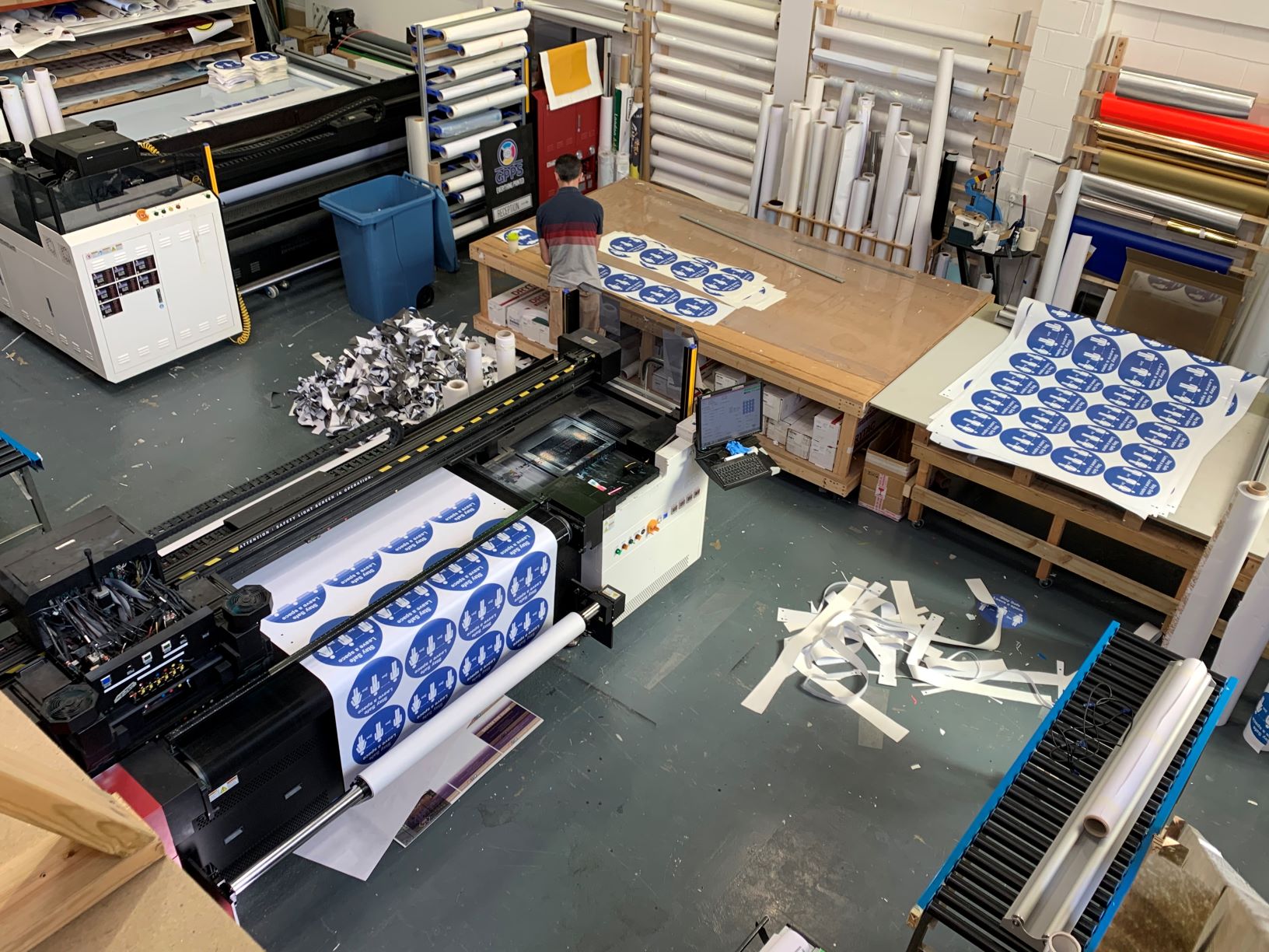 Globe Print Produces Over 9 Miles of Social Distancing Graphics