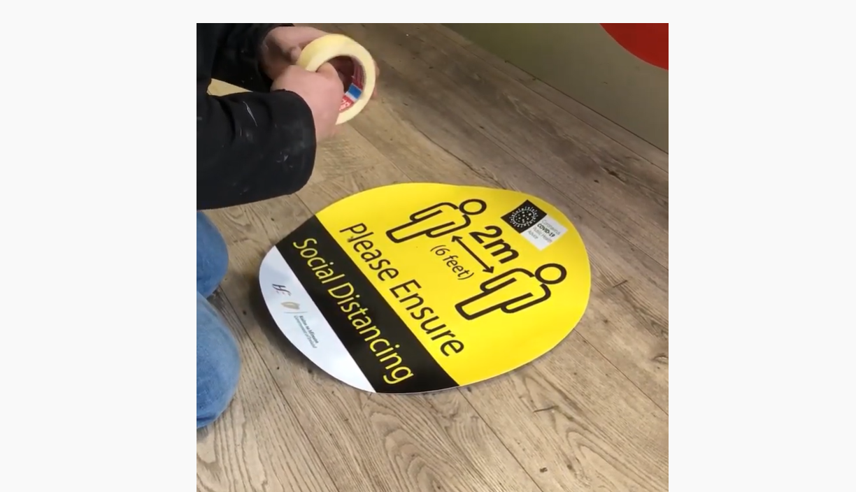 How to Apply Social Distancing Floor Graphics | GRAPHICS PRO