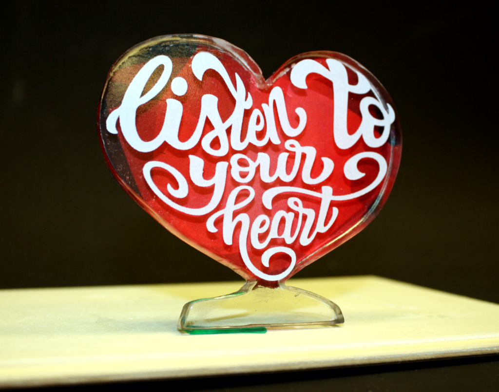 Try This: 3D Acrylic Heart with a Laser Toner Printer