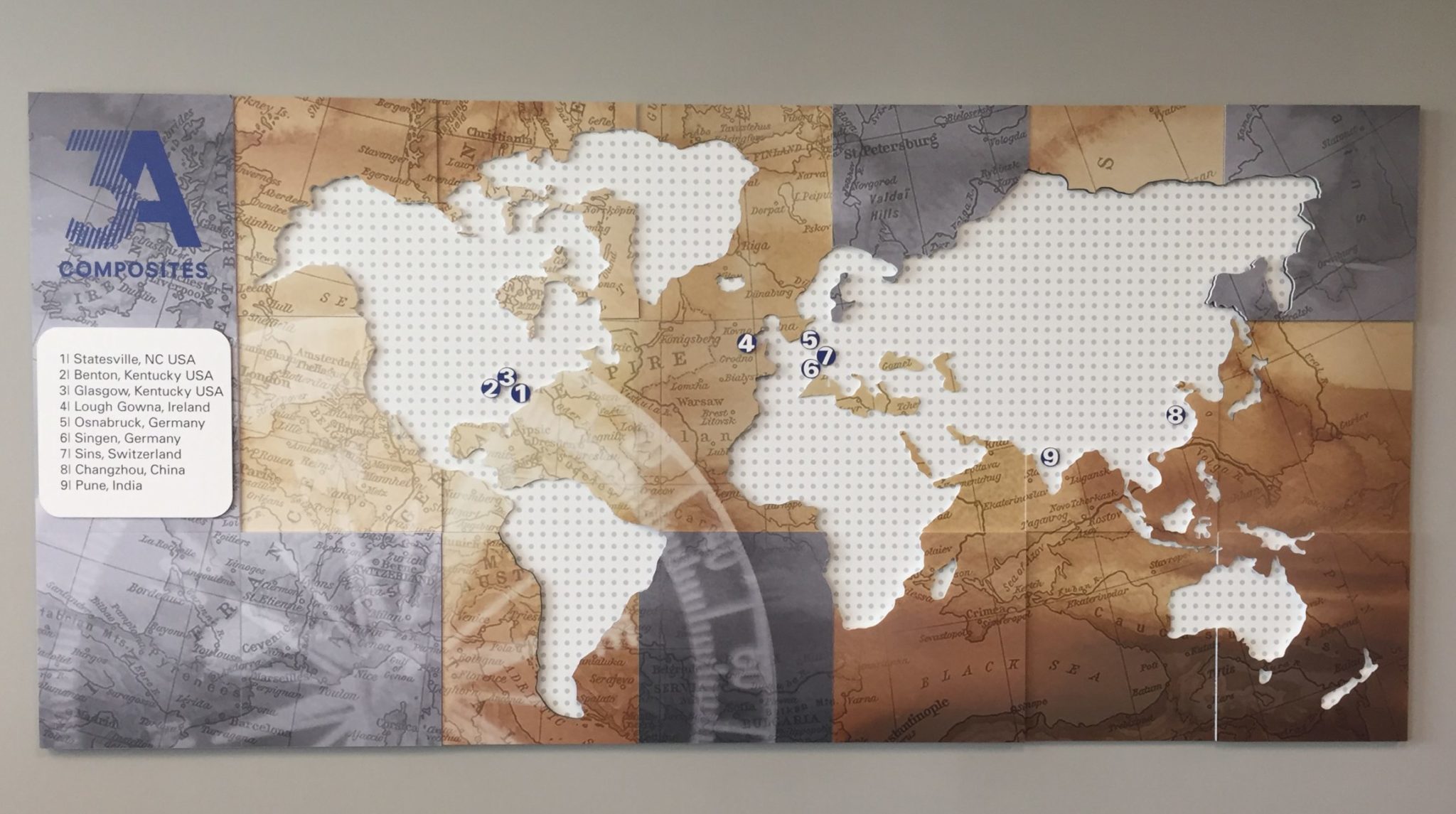 Featured Project: Graphic Displays for 3A Composites HQ | GRAPHICS PRO