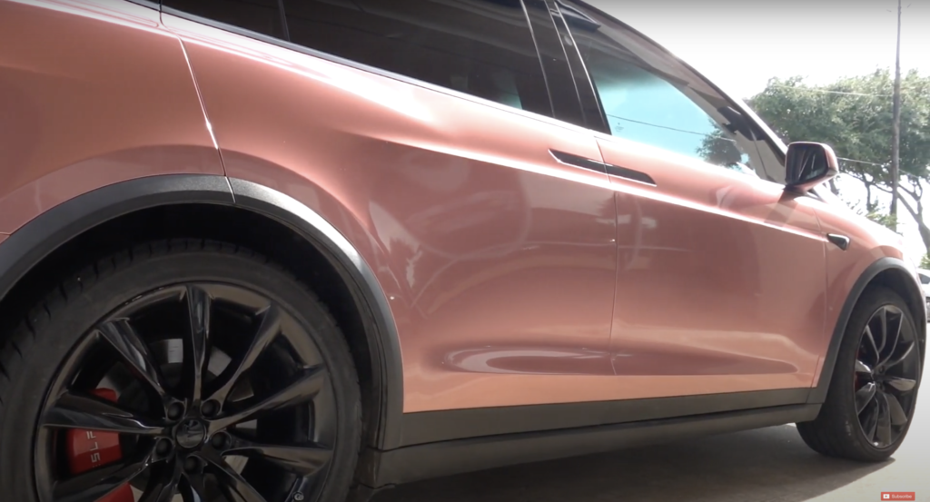 Vintage Vinyl: Metallic Pink Tesla Model X
