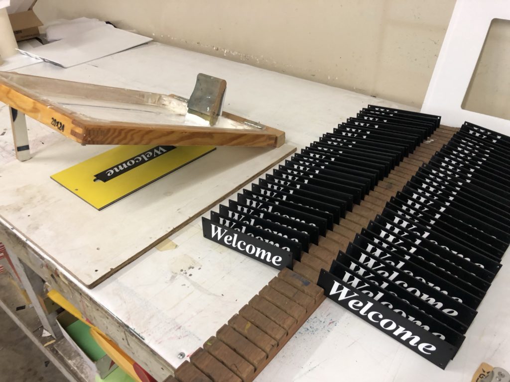 2 Examples of Sign Shop Screen Printing