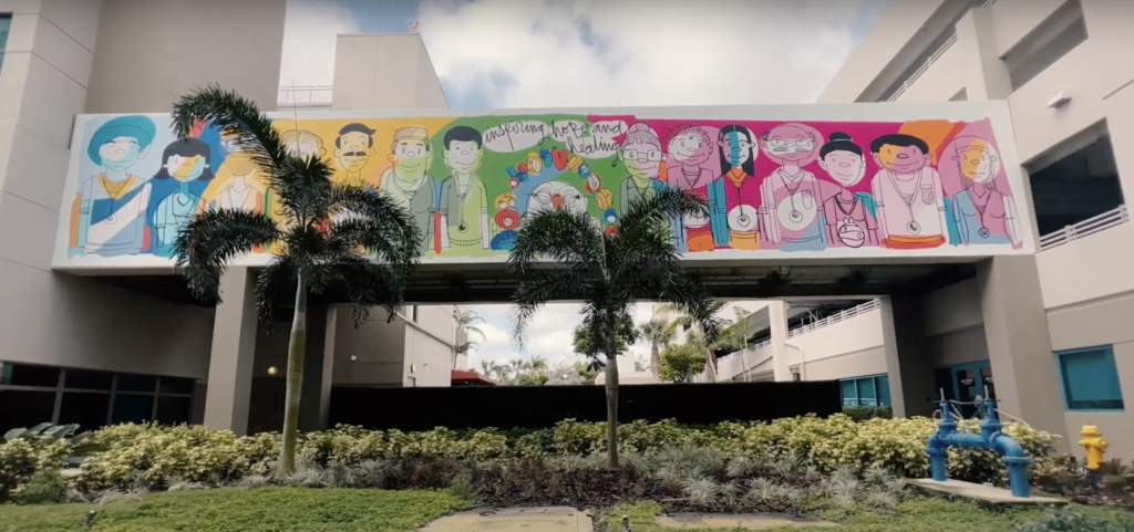 Miami Wrap Shop Brings Color and Cheer to Hospital with Outdoor Mural